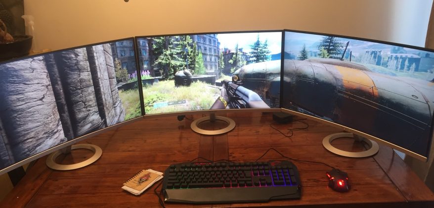 Creating a three-monitor gaming station with the ASUS VZ27VQ curved ...