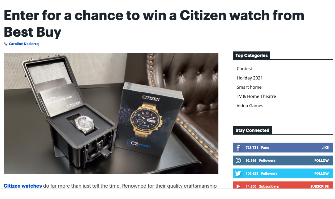 Enter for a chance to win a Citizen watch from Best Buy | Best Buy Blog