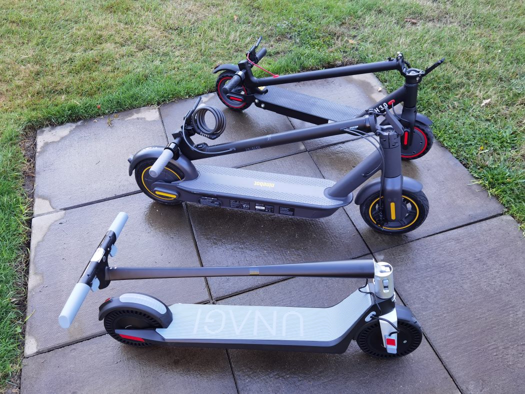 E-scooter comparison: Segway Ninebot, Gyrocopters Flash 3.0, and Unagi ...