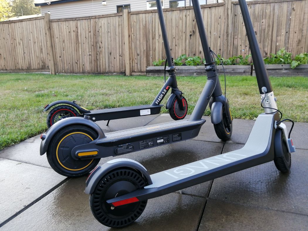 E-scooter comparison: Segway Ninebot, Gyrocopters Flash 3.0, and Unagi ...