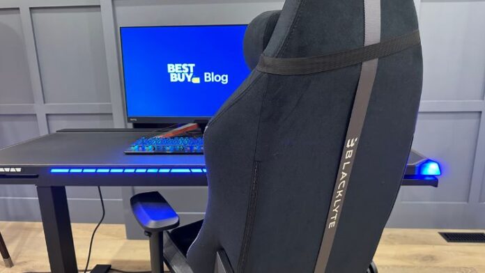 Blacklyte Athena Gaming Chair and Atlas Desk Review | Best Buy Blog