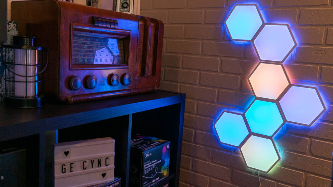 GE Cync Dynamic Effects Hexagon light panels review | Best Buy Blog